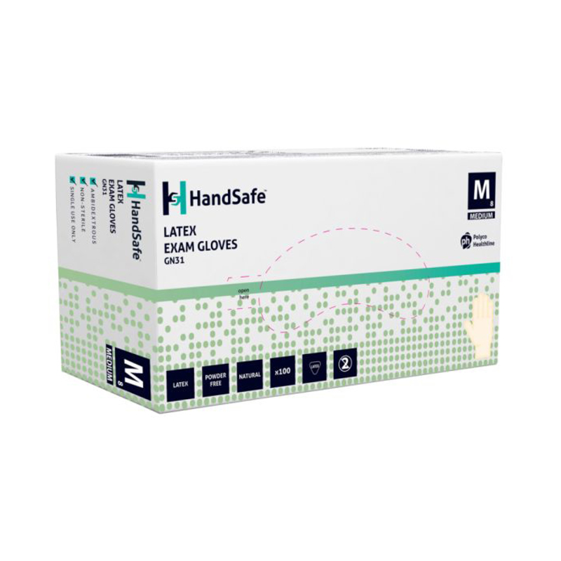 HandSafe GN31 Chlorinated Disposable Latex Gloves