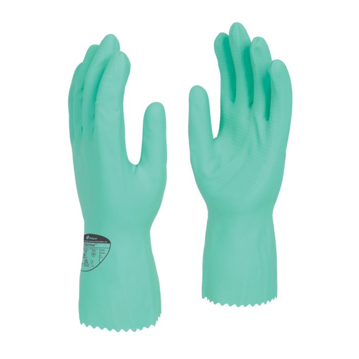 Polyco Optima Rubber Chemical-Resistant Gloves (Green)
