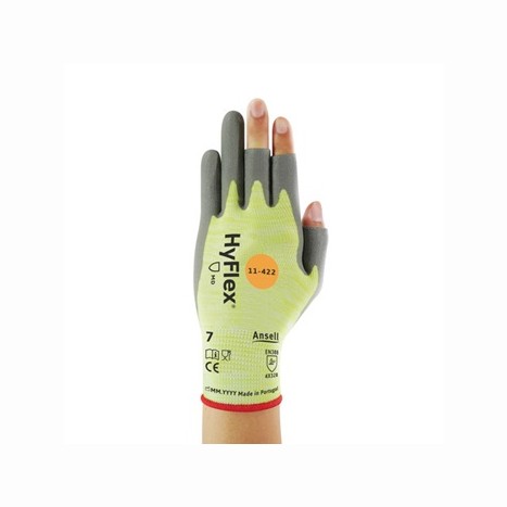 Ansell HyFlex 11-422 Semi-Fingerless Nitrile Safety Gloves