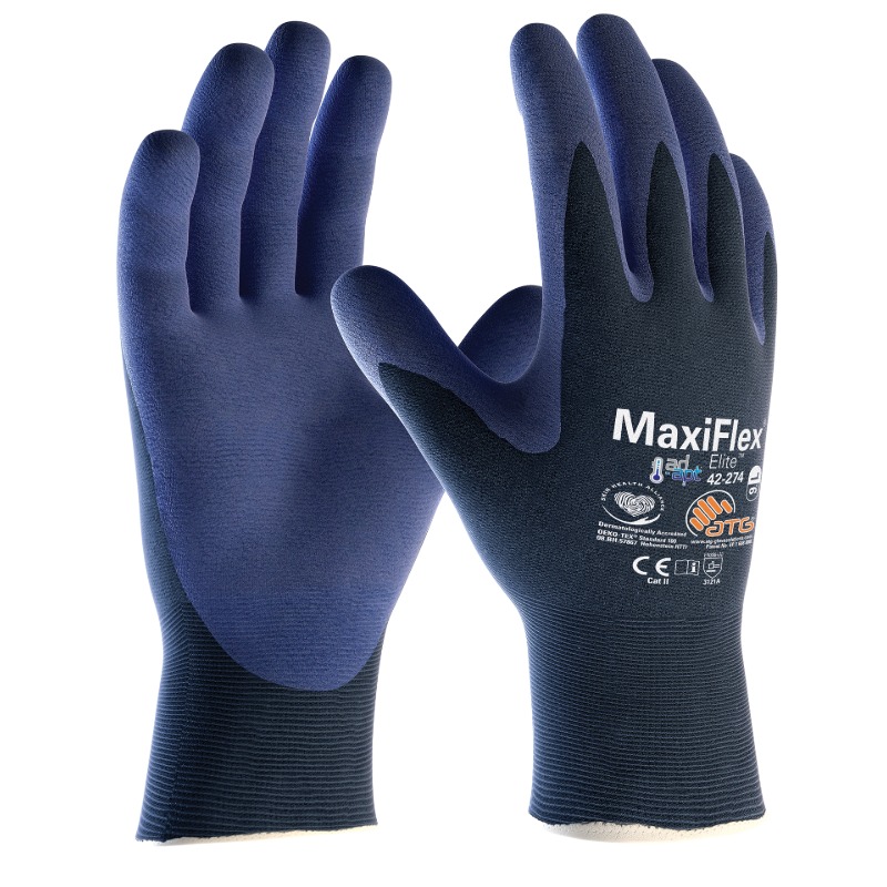 MaxiFlex Elite 42-274 NBR-Coating Breathable Handling Gloves