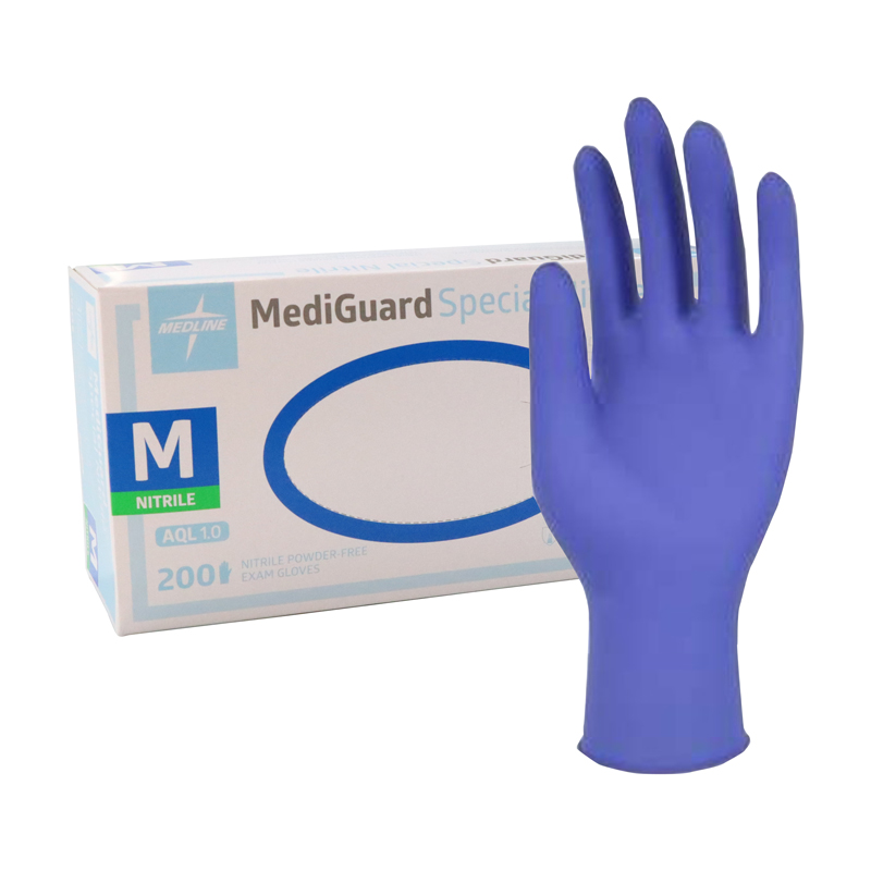 Medline Mediguard Special Nitrile Latex-Free Exam Gloves