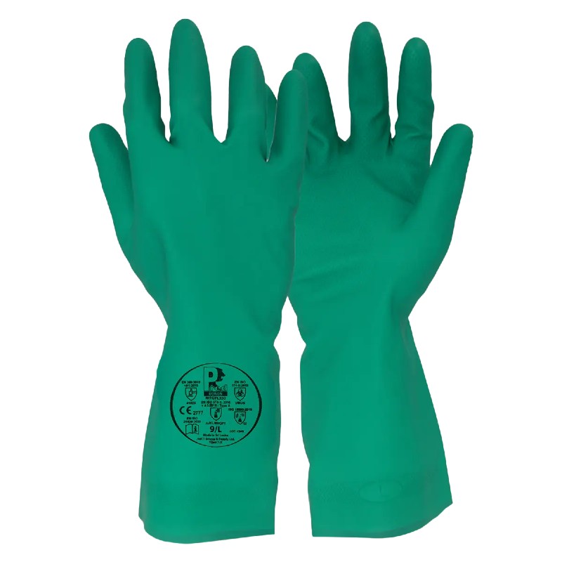 Predator Boron Green Nitrile-Coated Long Cuff Gloves