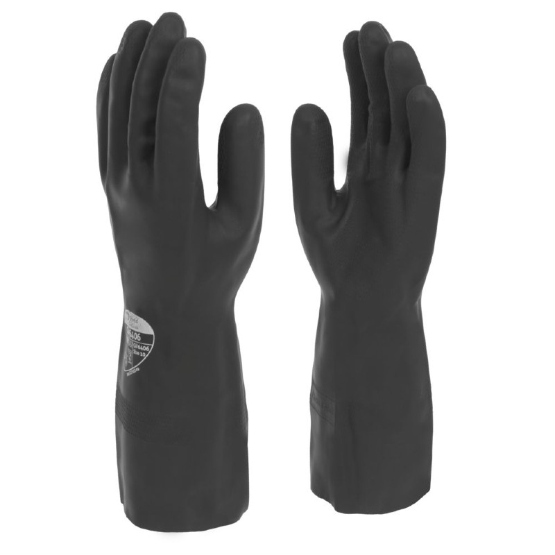 Shield GI/6406 Industrial Black Rubber Gauntlets (33cm)