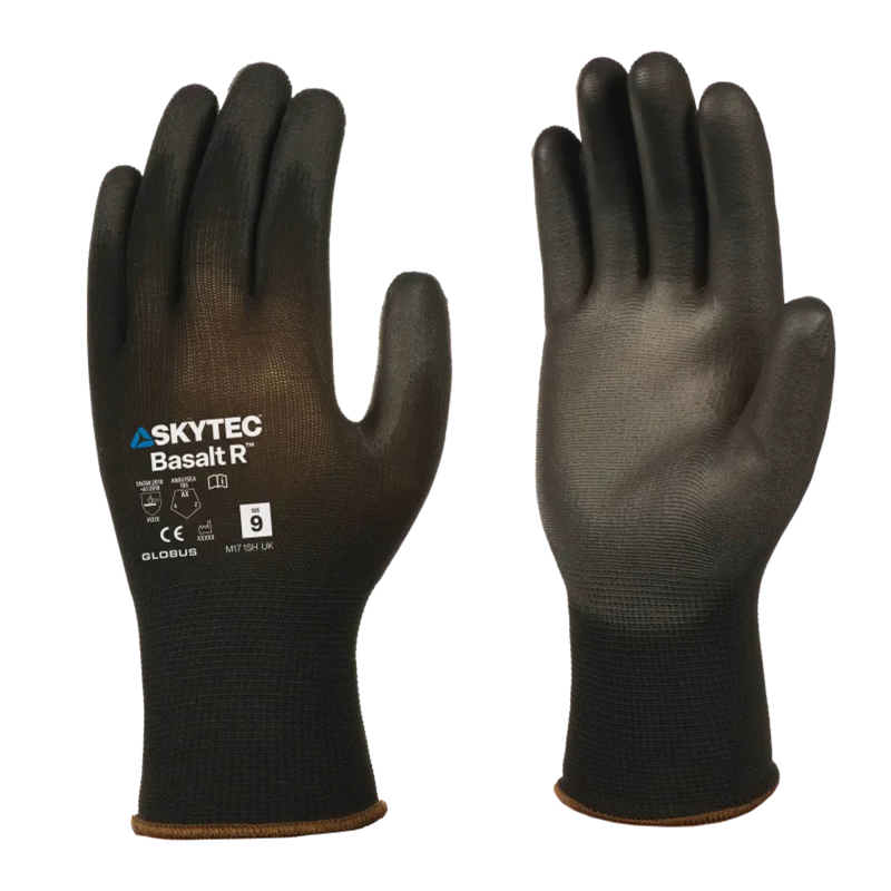 Skytec Basalt R Black PU-Coated Work Gloves