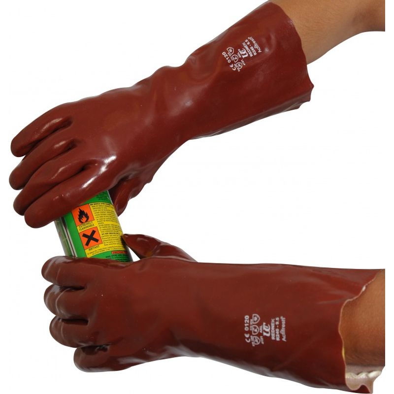 UCi R240 Standard Chemical-Resistant 16" PVC Gauntlet Gloves