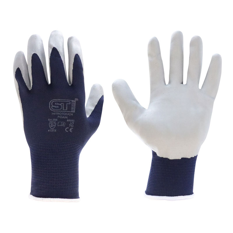 Supertouch Nitrotouch Foam Palm-Coated Polyester Grip Gloves