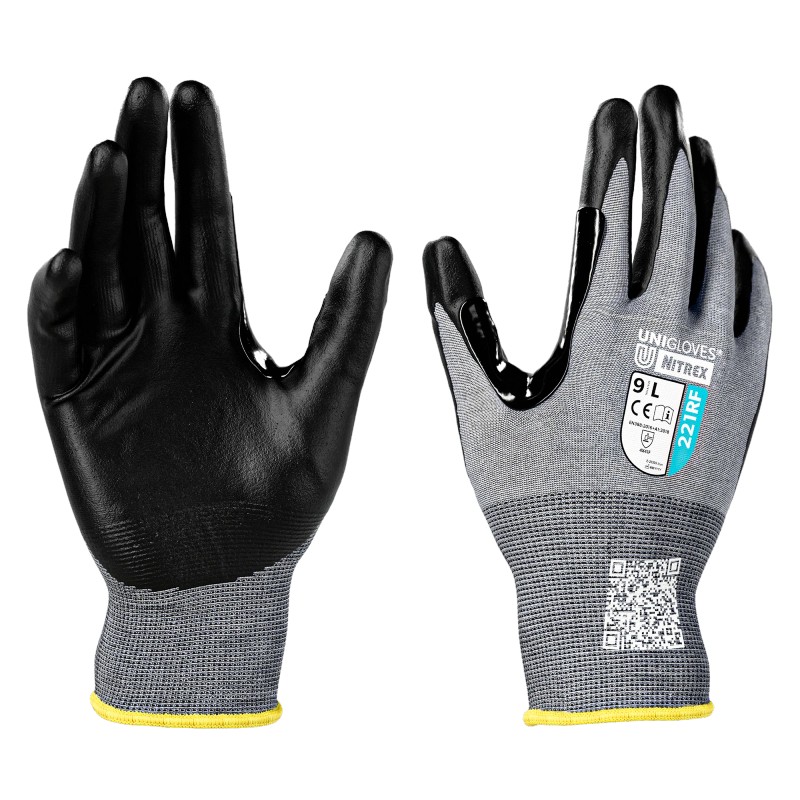 Unigloves Nitrex 221RF Cut F Foam Nitrile Oil Grip Gloves