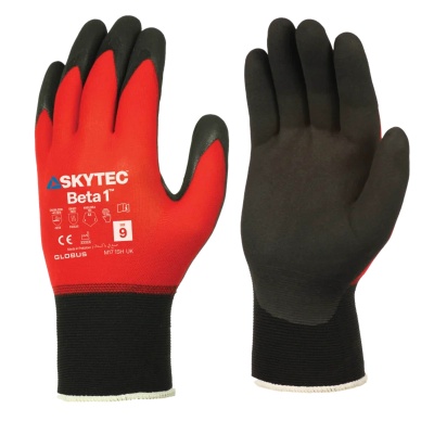 Skytec Beta 1 Nitrile-Coated Nylon Touchscreen Grip Gloves